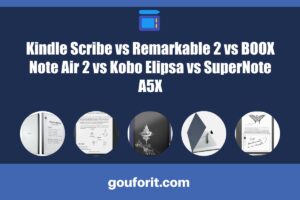 Kindle Scribe vs Remarkable 2 vs BOOX Note Air 2 Plus vs Kobo Elipsa vs