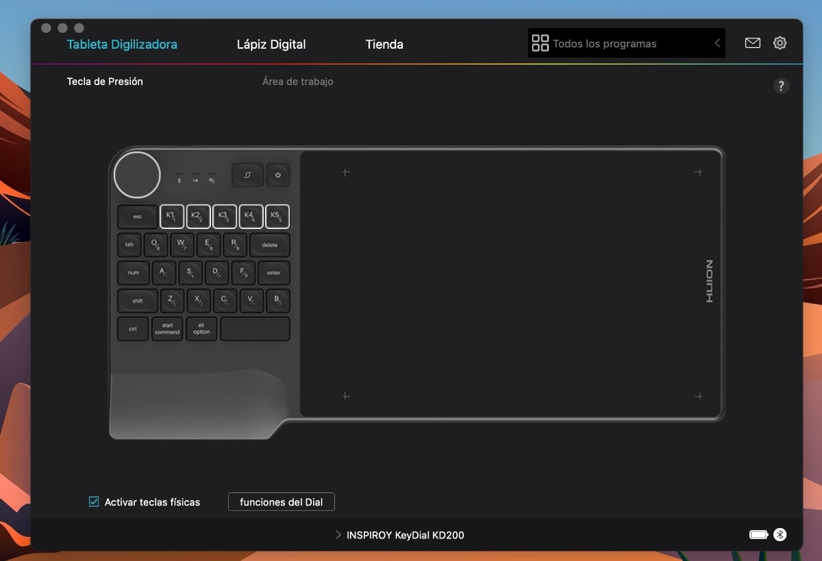 Huion Inspiroy Keydial KD200 - Opinión y review