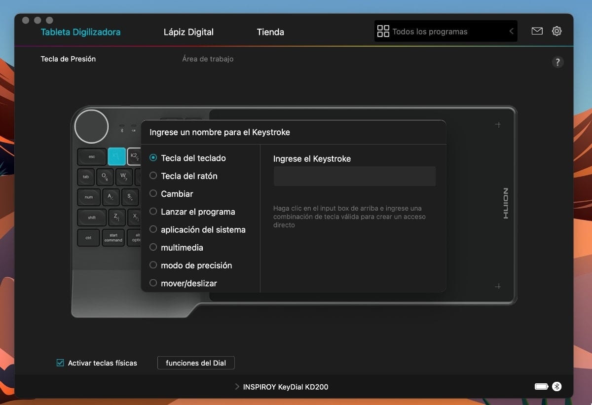 Huion Inspiroy Keydial KD200 - Opinión y review